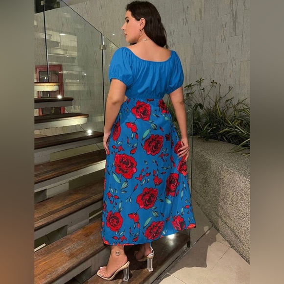 Dresses | Floral Flowy Plus Size Dress | Poshmark